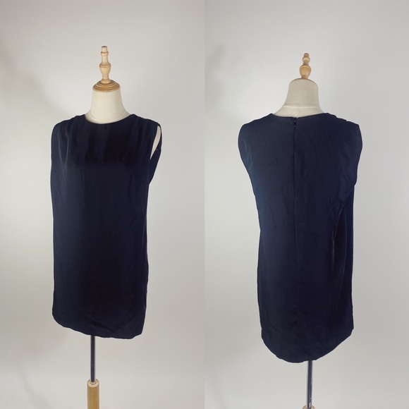 Zara | Dresses | Zara Boxy Fit Shift Crepe Black Mini Dress Xs | Poshmark